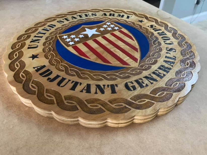 US Army Adjutant General's Corps ROUND DESIGN Coin Stand / AG CHALLENG ...